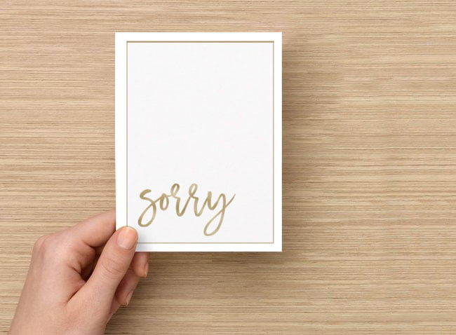 Sorry Greeting Card – The Care Crate Co.